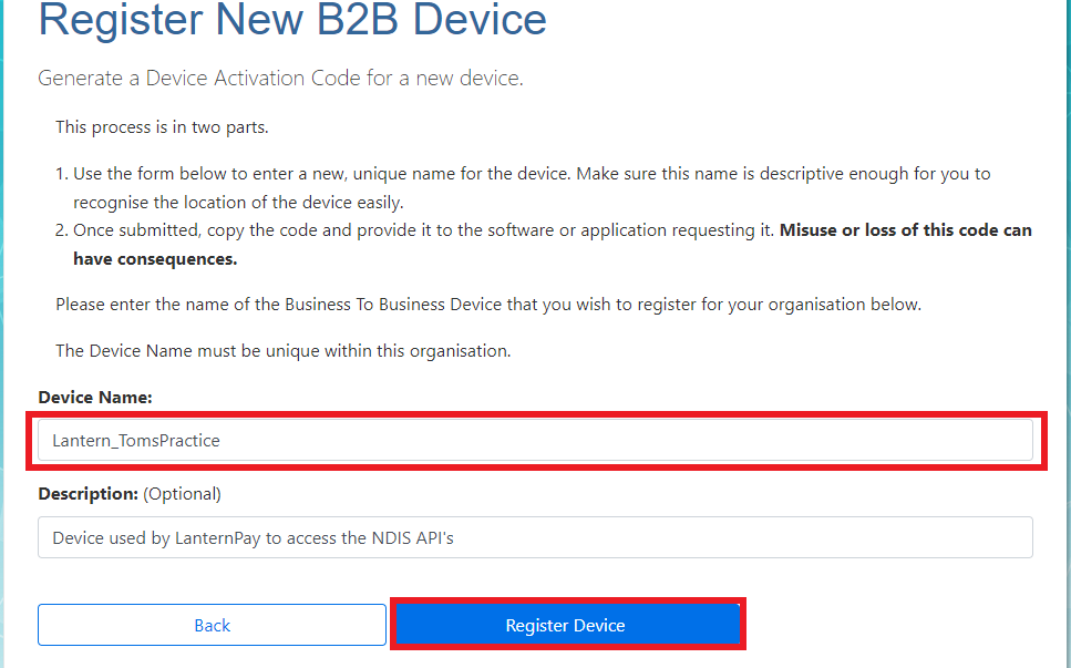Activating your PRODA Device
