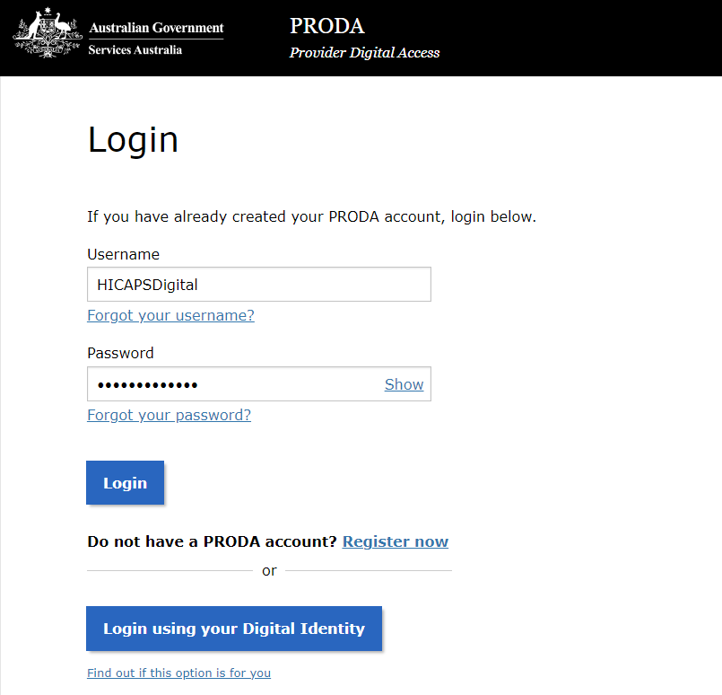 Activating your PRODA Device
